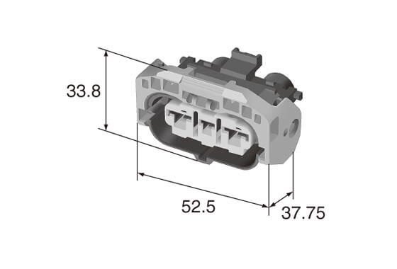 sumitomo ts sealed 3 way female auto connector 6189 7156