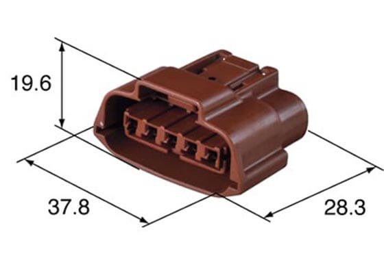 5 way rs 090 series sealed female sumitomo connector 6189 7716 6189 7717